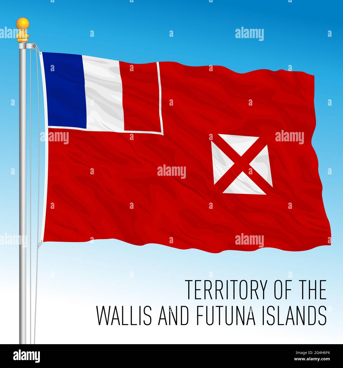 Wallis and Futuna flag, french territory overseas, Oceania, France ...