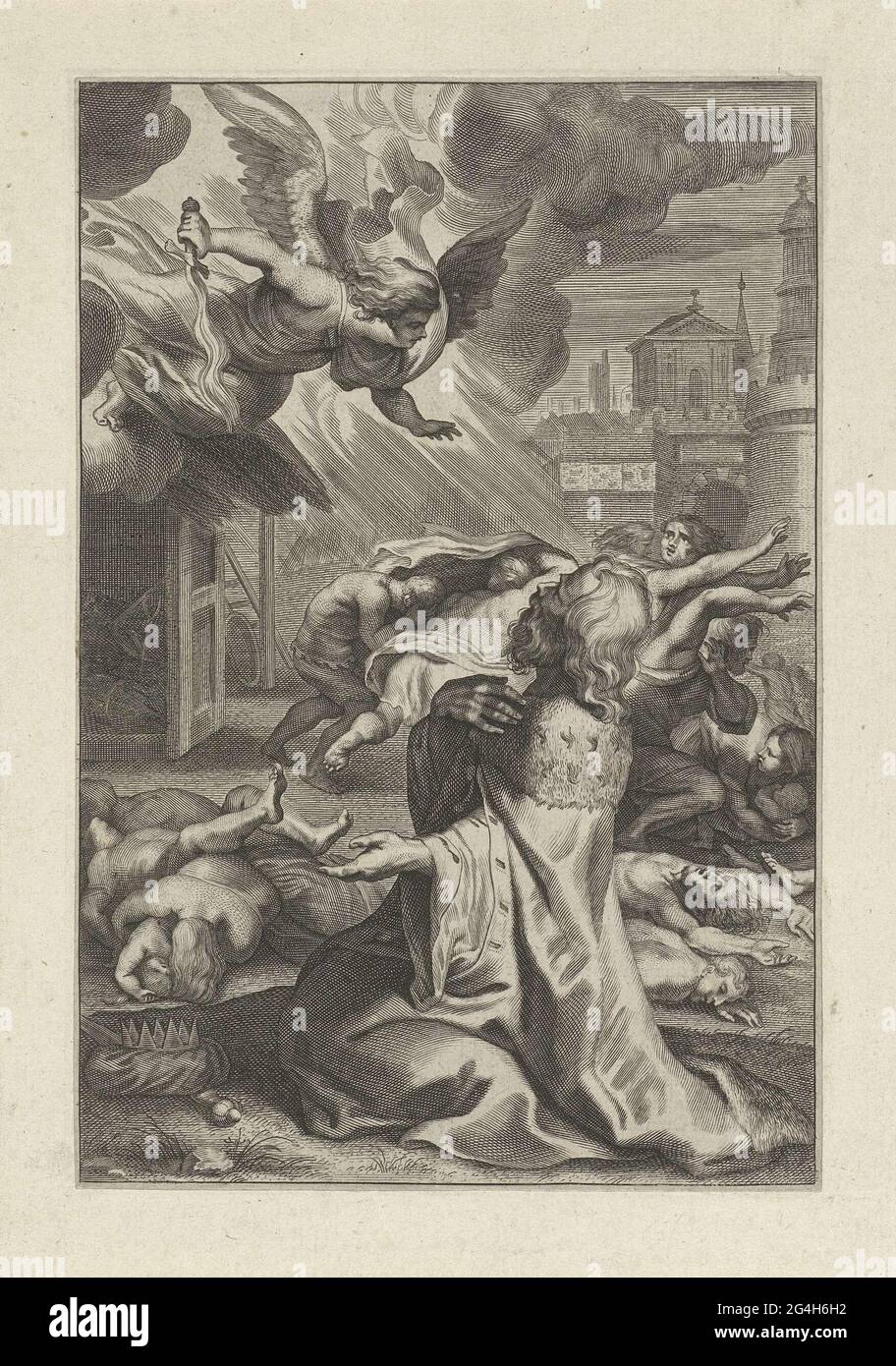 . An angel with a flaming sword manages people from heaven. The ...