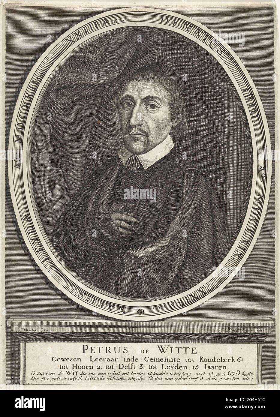 . Portrait of the Leiden preacher Pieter de Witte Stock Photo - Alamy