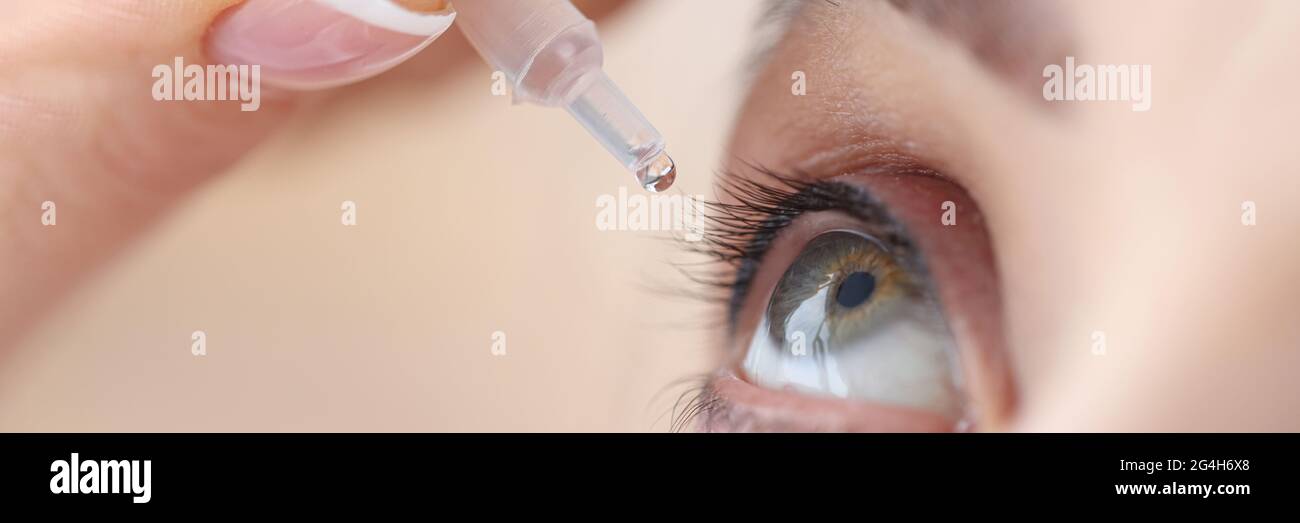 Eye drops vision care face hi-res stock photography and images - Alamy