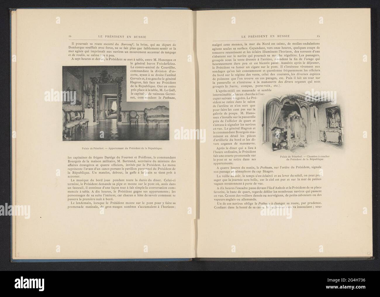 Interior of the sitting room in the residence of President Félix Faure ...