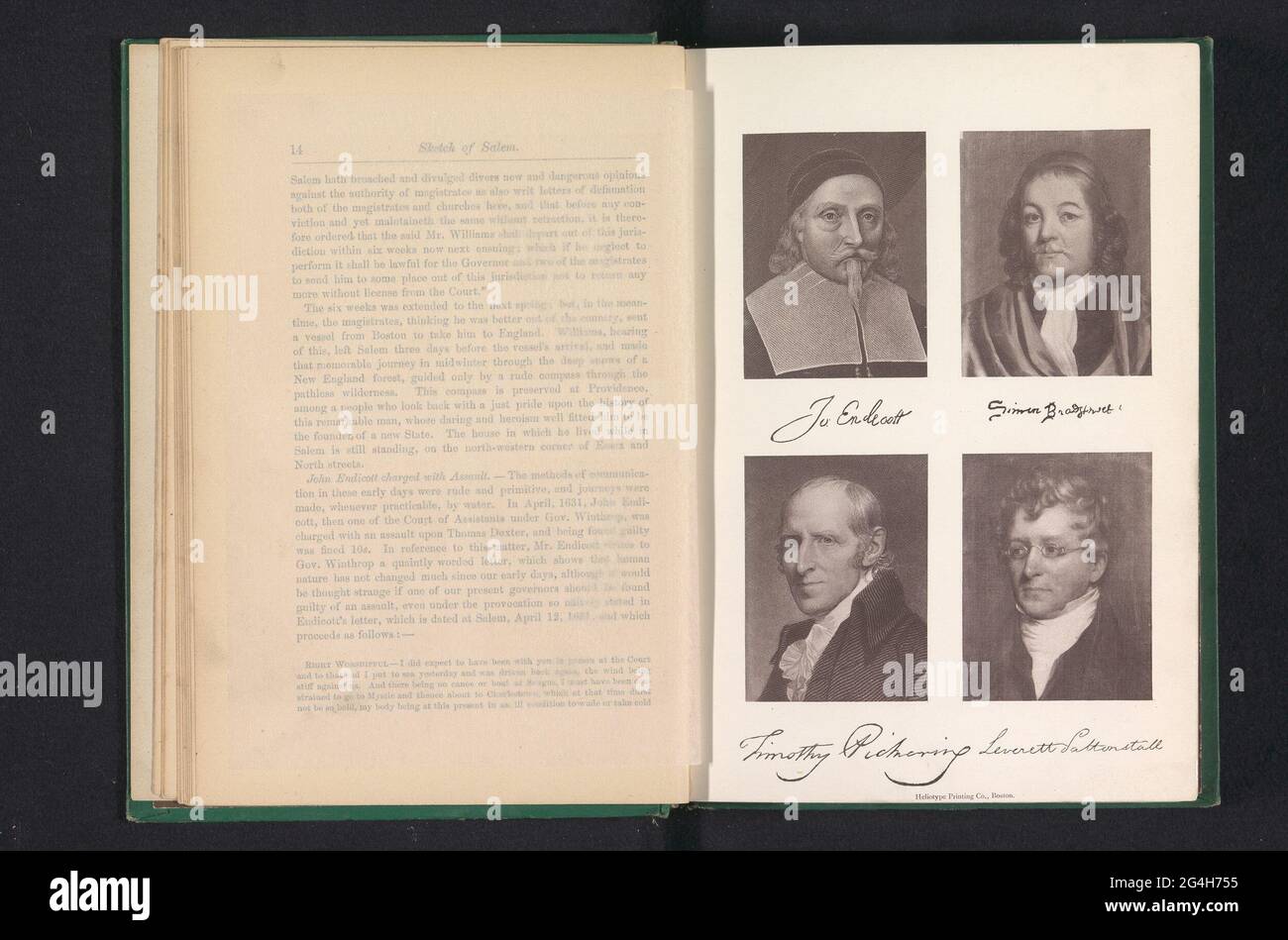 Photo productions of a portraits of John Endicott, Simon Bradstreet ...