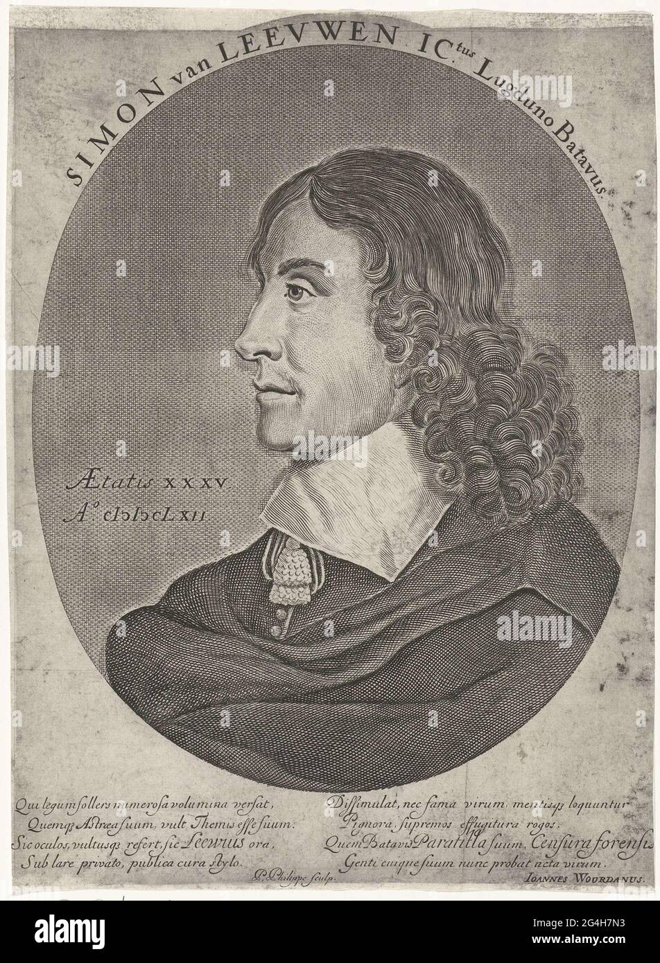 . Portrait of the lawyer Simon van Leeuwen, at the age of 35. He was a ...