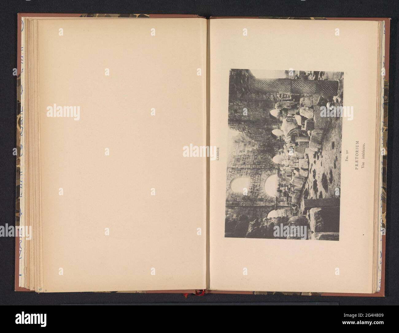 Interior of the ruins of a Roman gatehouse at Lambaesis in Algeria ...