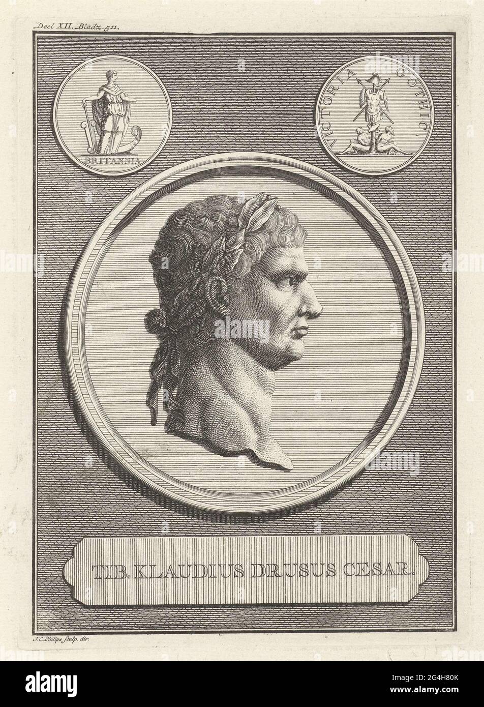 . Medal with the portrait of Claudius I (Tiberius Claudius Drusus ...