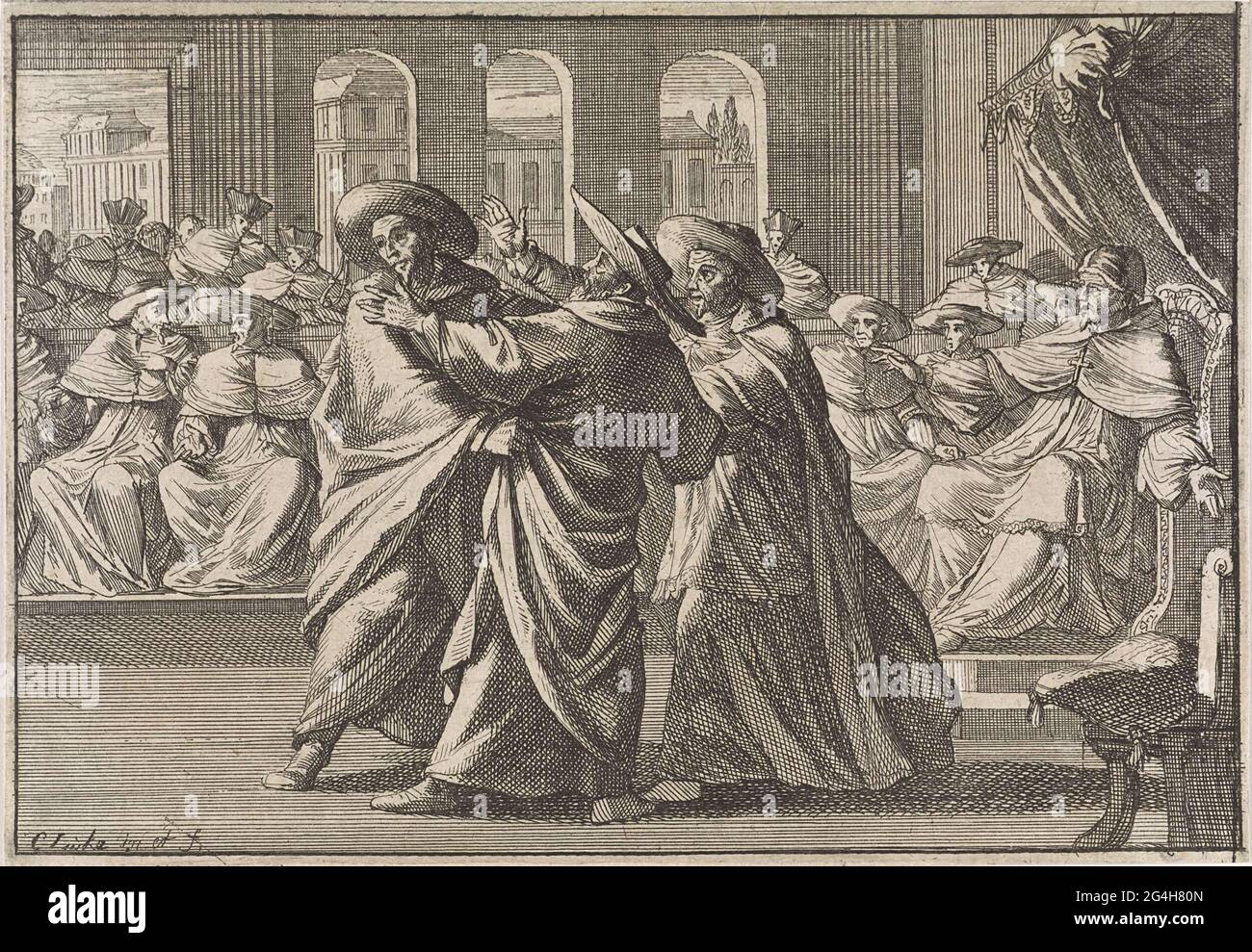 . Cardinal Borja and Cardinal Barberini (S. Onofrio) fight with each ...