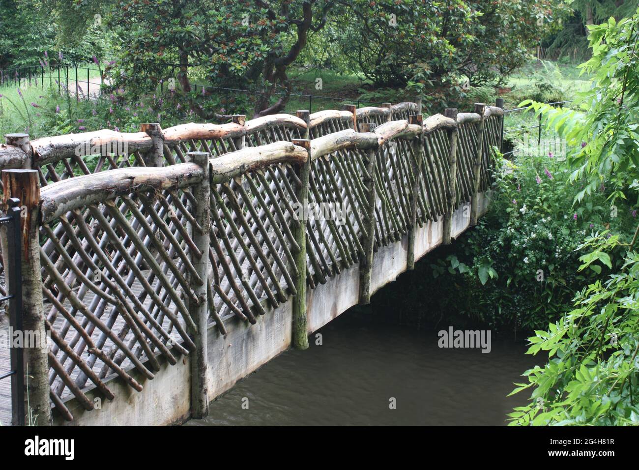 Rustic wooden pedestrian bridge hi-res stock photography and images - Alamy