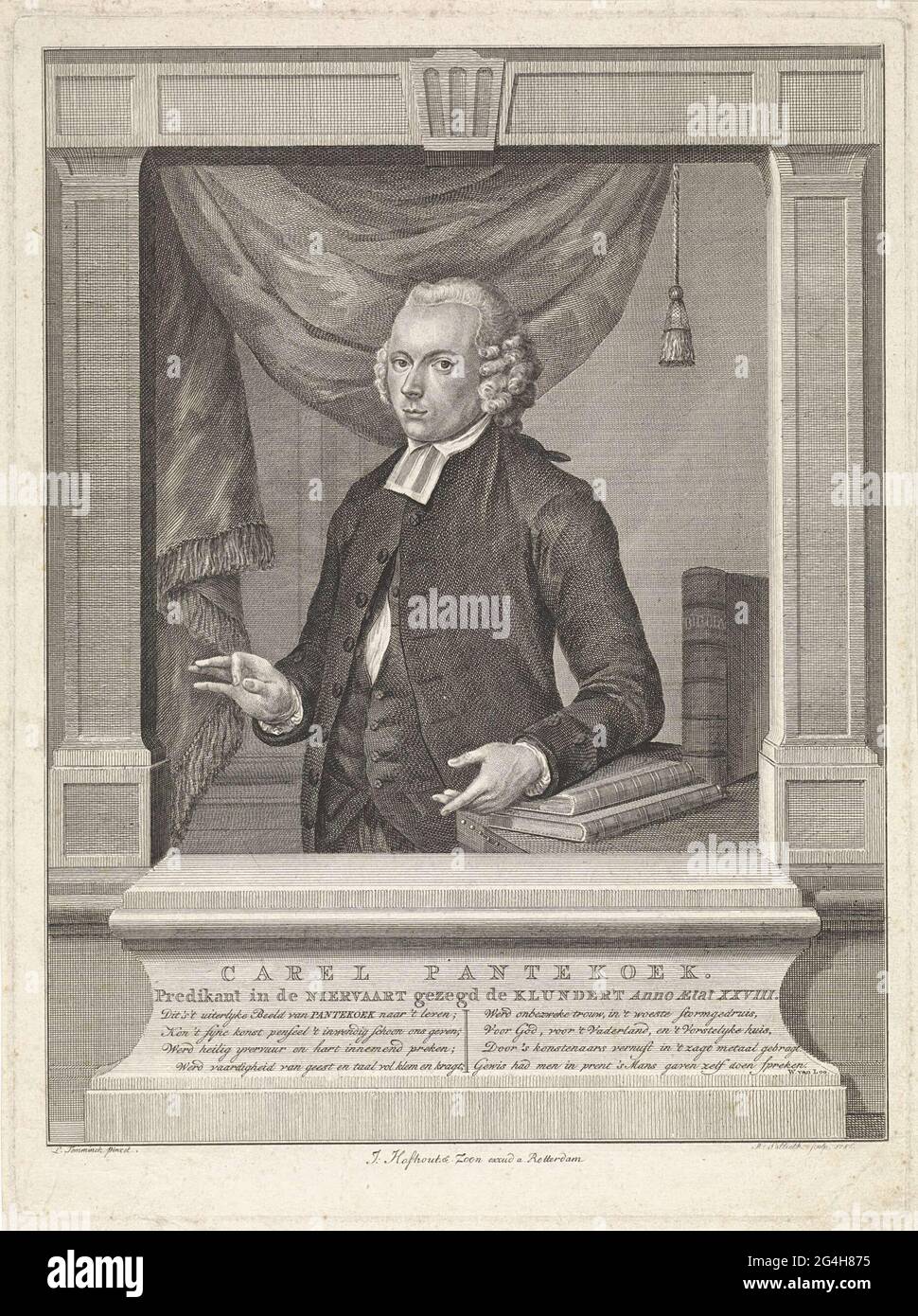 . Portrait of carolus panic cake, pastor and poet Stock Photo - Alamy