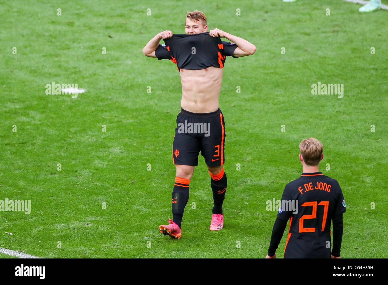 AMSTERDAM, NETHERLANDS - JUNE 21: Matthijs de Ligt of the Netherlands ...