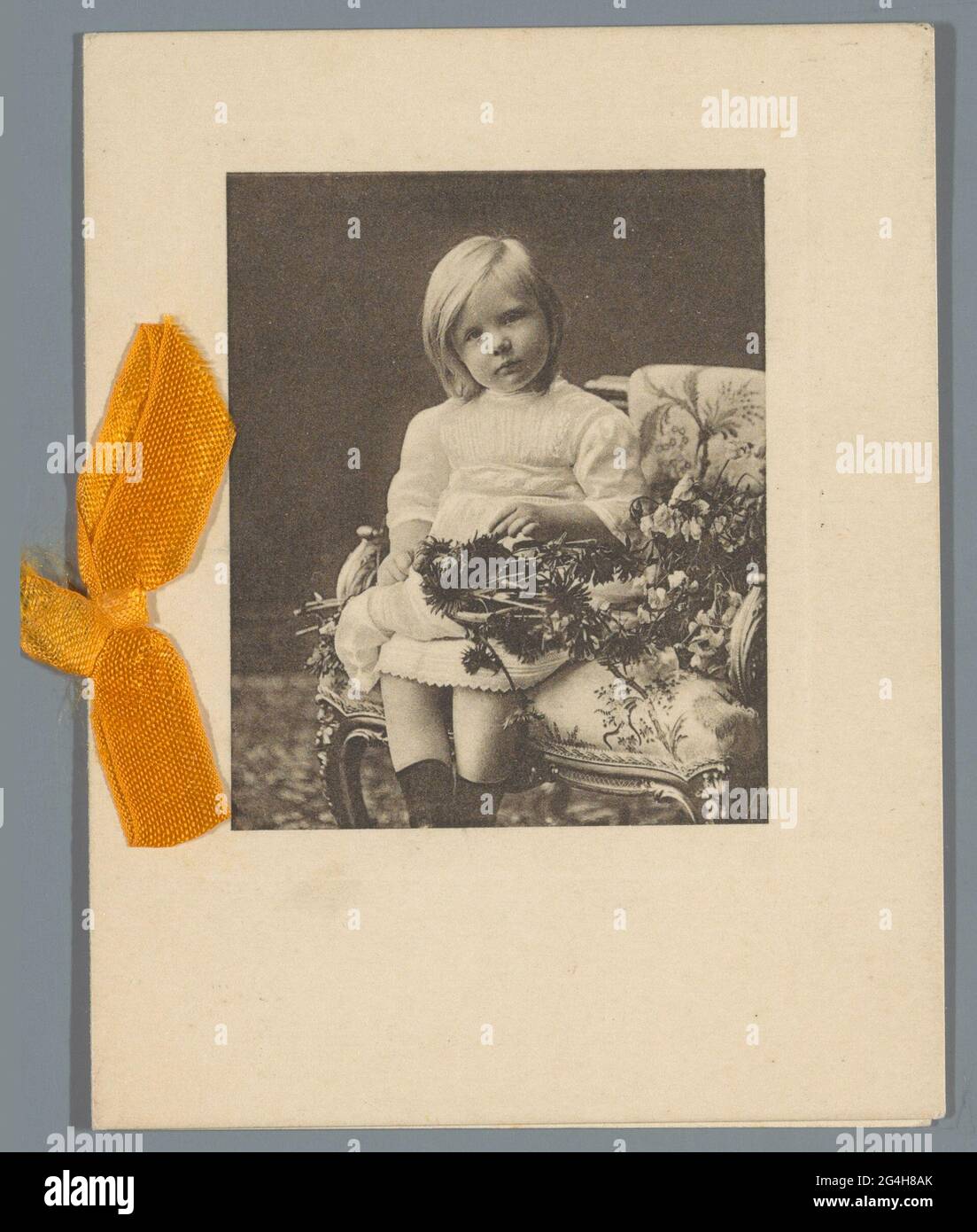 Portrait of princess juliana. Folded card with portrait of princess ...