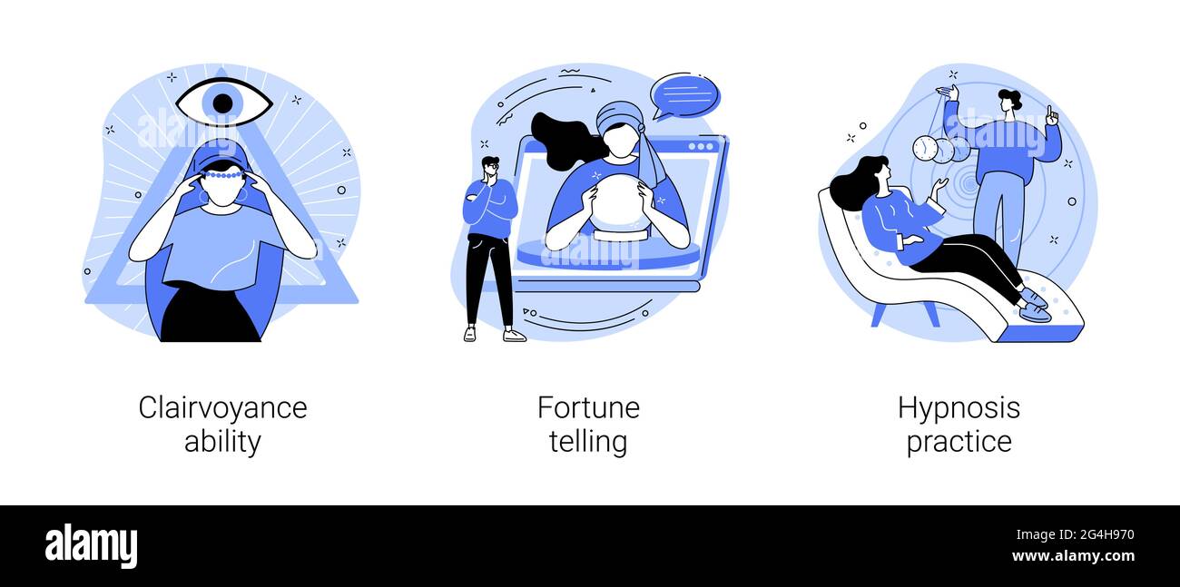 Extrasensory ability abstract concept vector illustrations Stock Vector ...