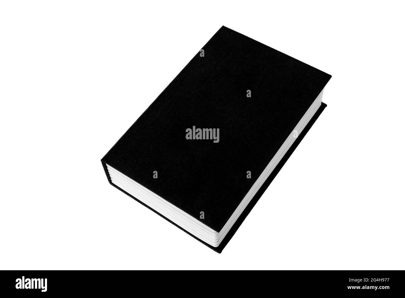 Big black book on white isolated background with copy space for your ...