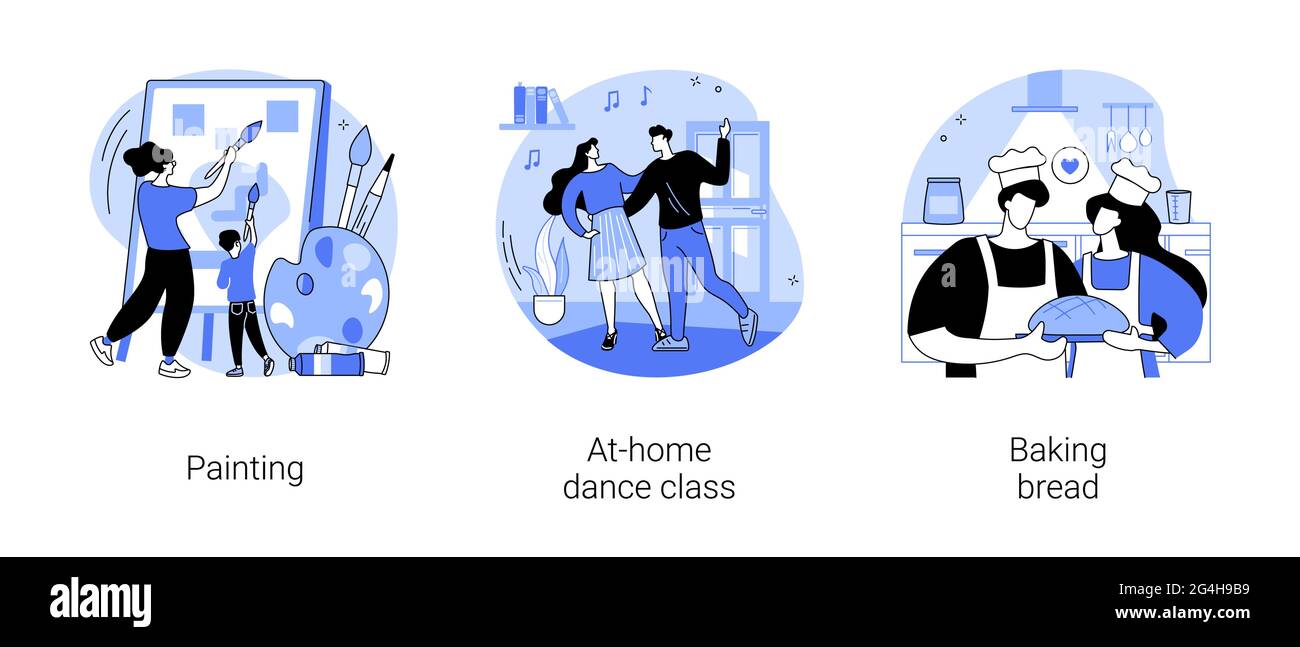 Stay home ideas abstract concept vector illustrations Stock Vector ...