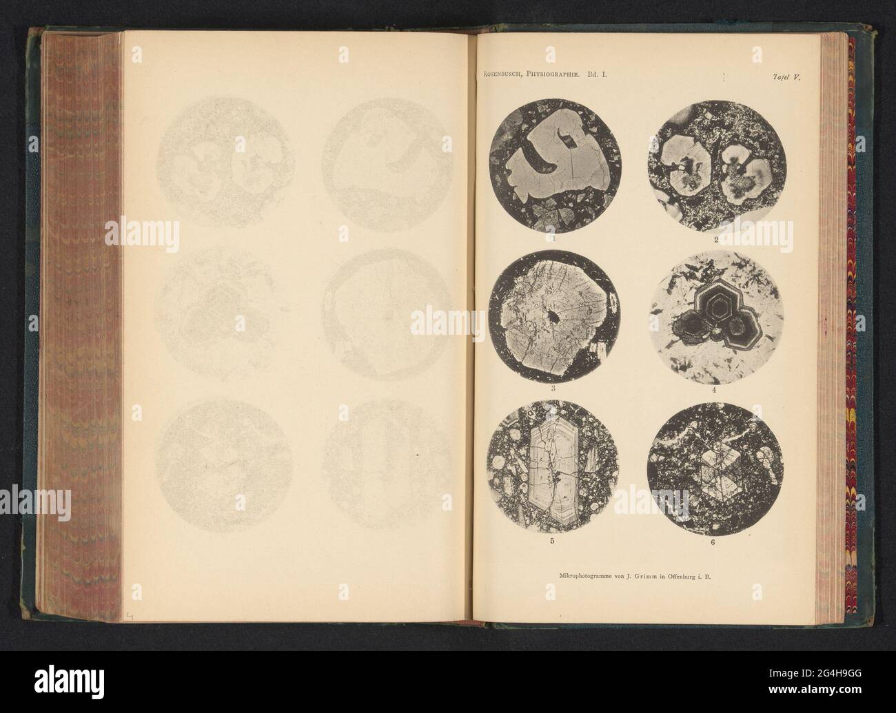 Six microscopic magnifications of minerals. Figure 1 is quartz, 2 is ...