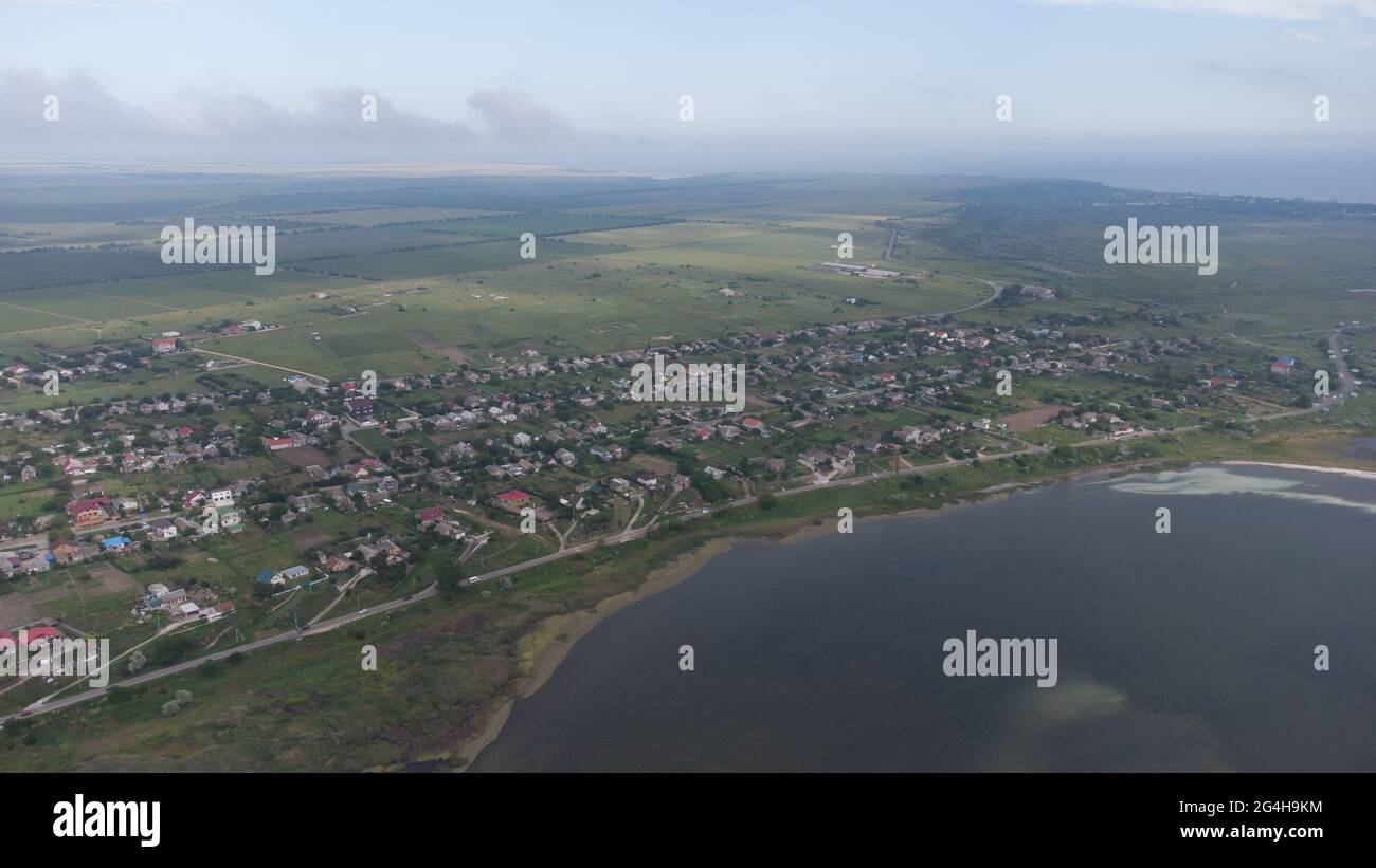 A highway that runs along a narrow spit between the sea and the estuary ...