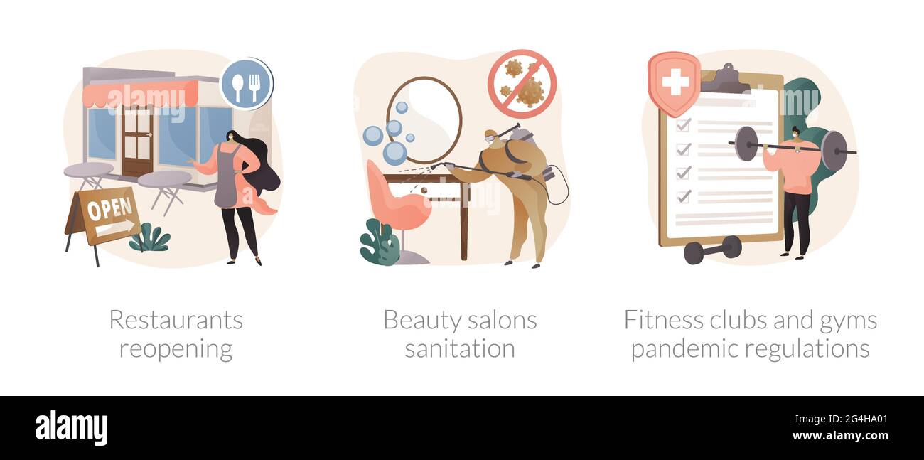 Pandemic business adaptation abstract concept vector illustrations ...