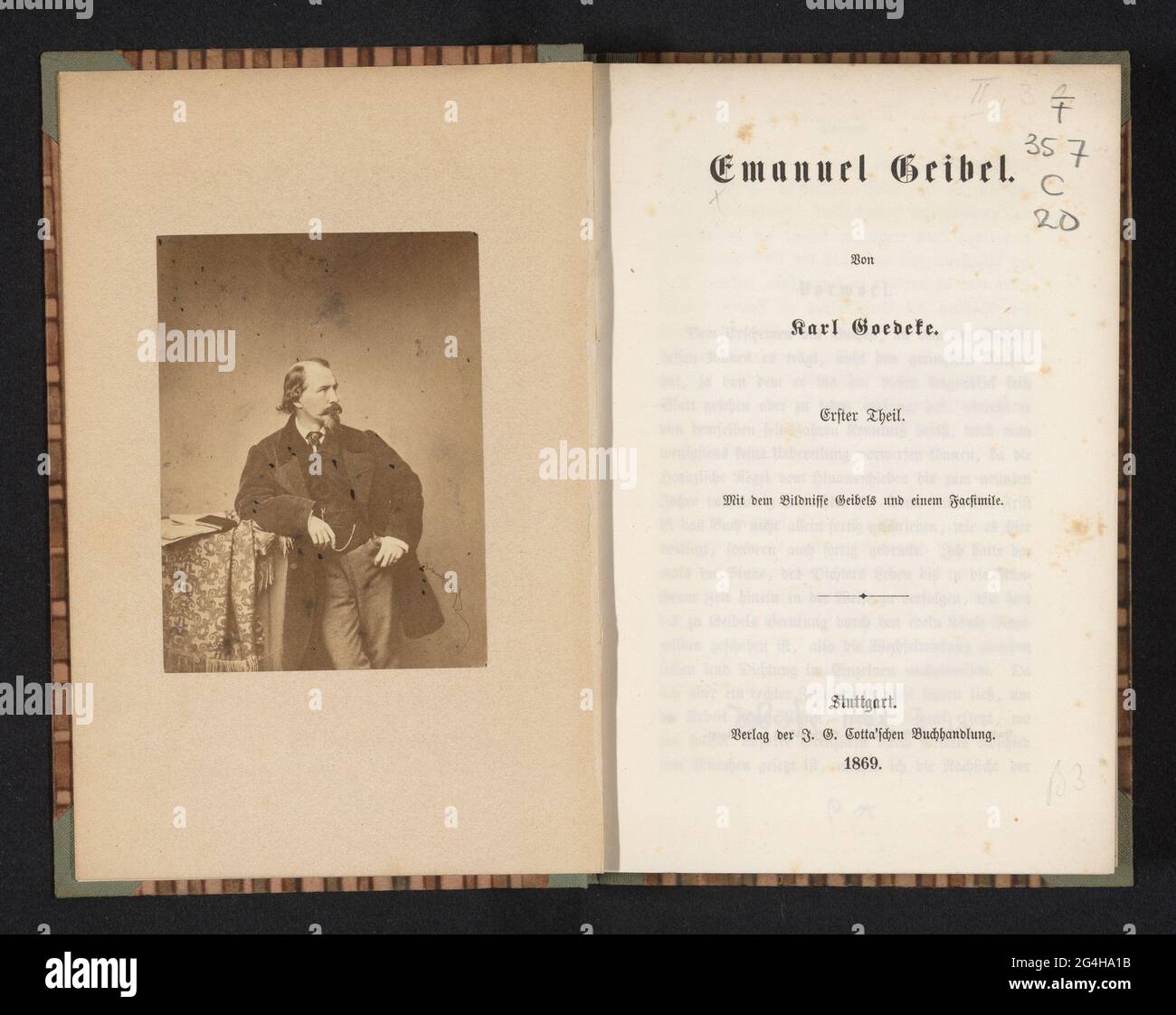 Portrait of emanuel geibel Stock Photo - Alamy