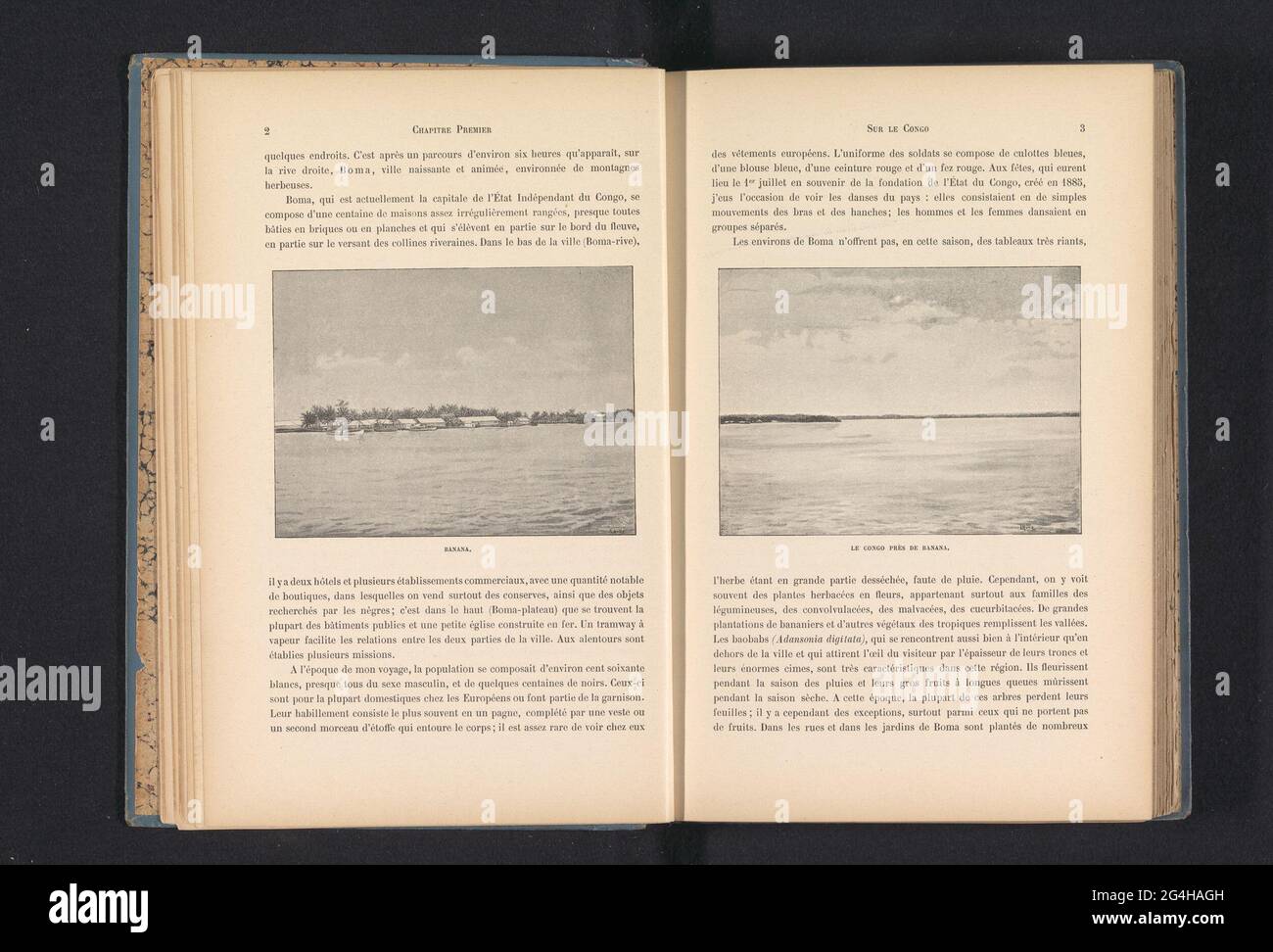 Photo production of a drawing, representing a face of the congo river ...