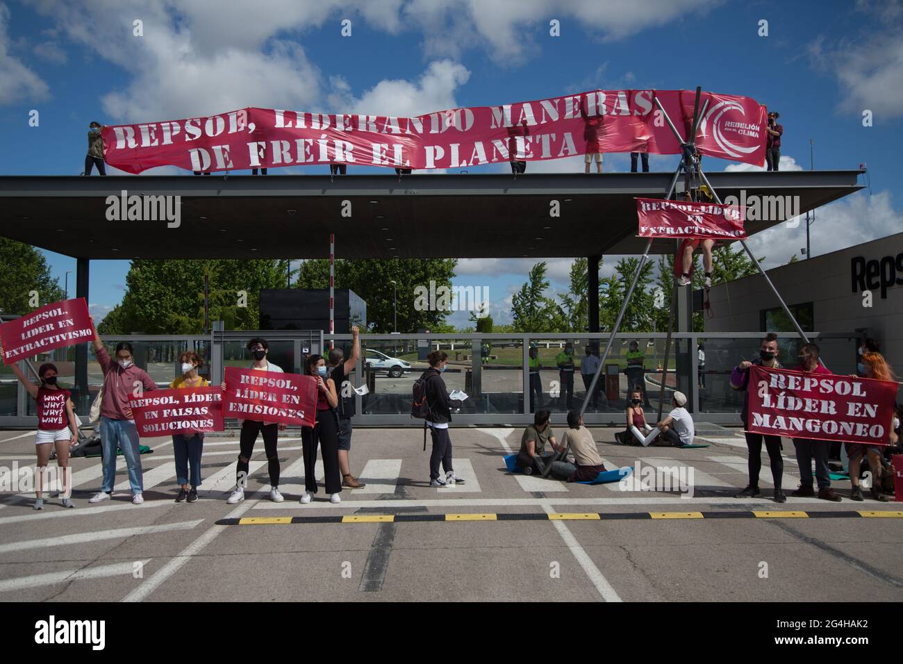 Environmental activists protest to call for an end to fossil activity ...