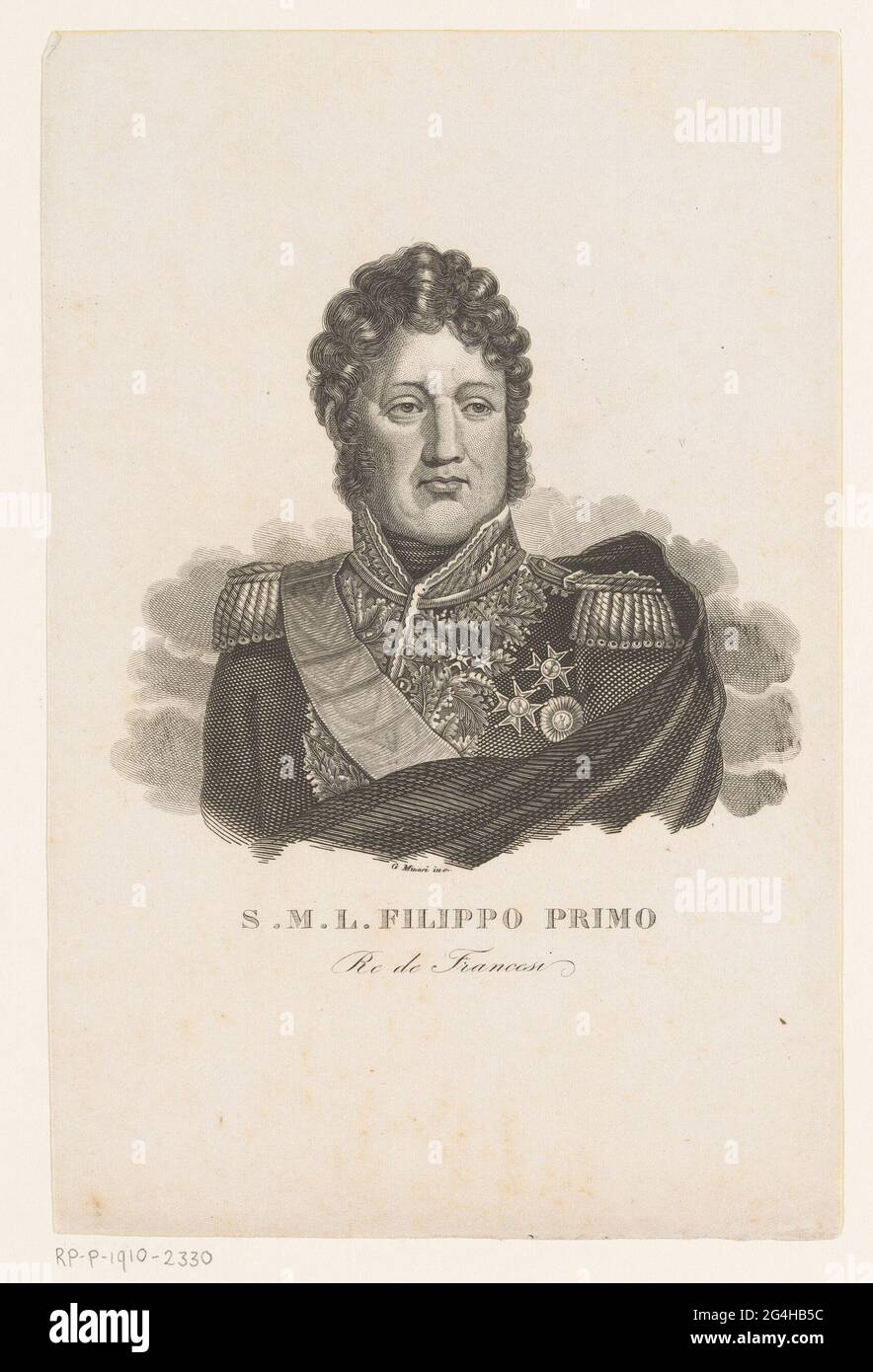 Portrait of Louis Philip I, king of France; S. M. L. Filippo Primo ...