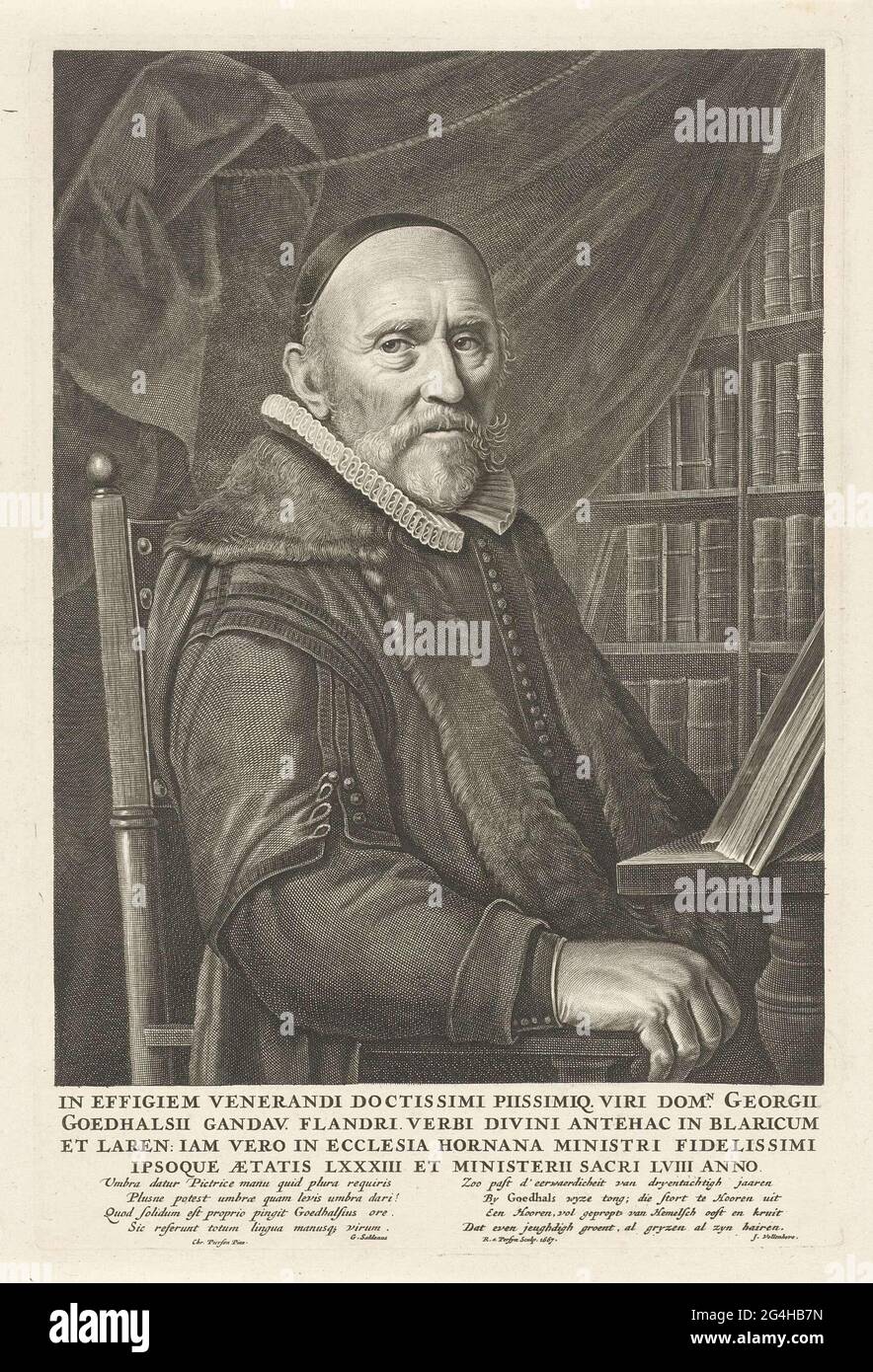 . Portrait of George Goethals, at the age of 83, pastor in Blaricum and ...