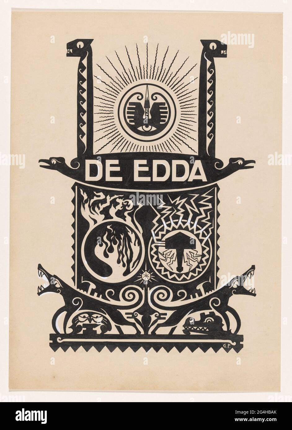 Design book tape for a publication of 'De Edda' Stock Photo - Alamy