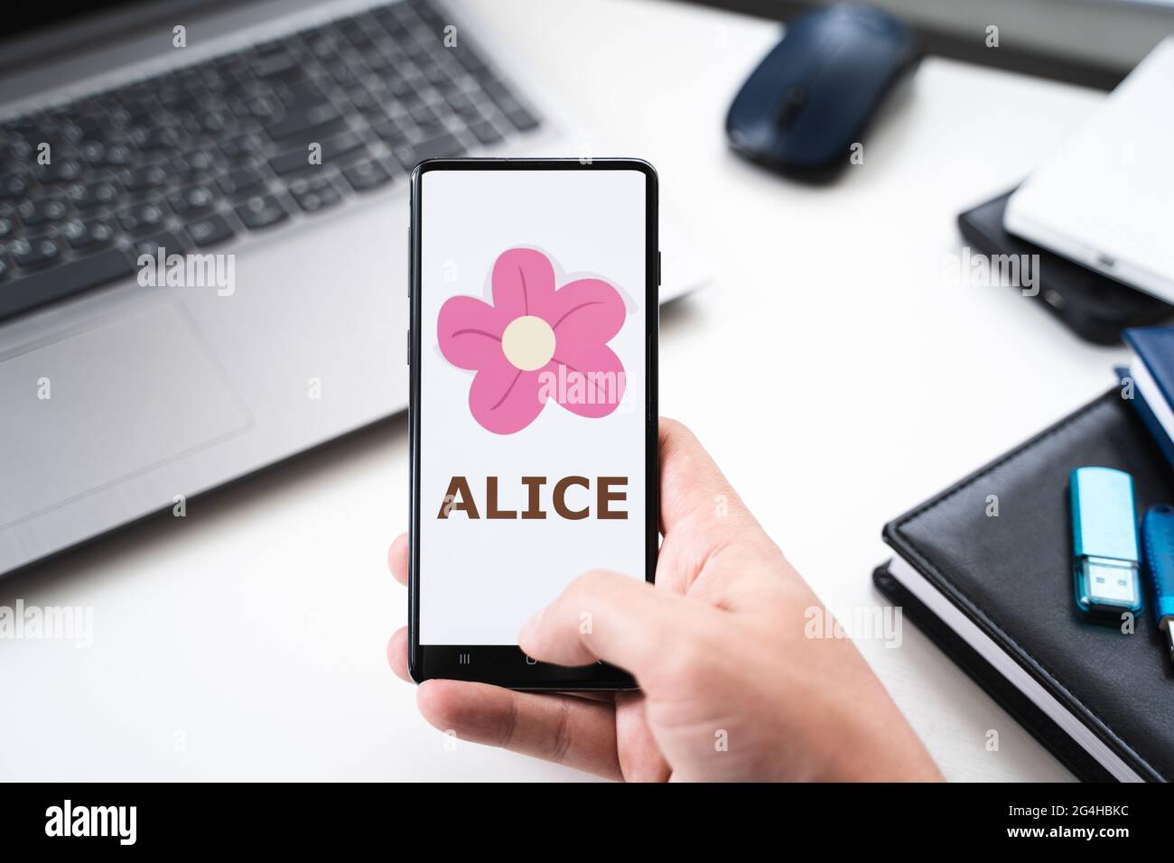 Alice logo hi-res stock photography and images - Alamy