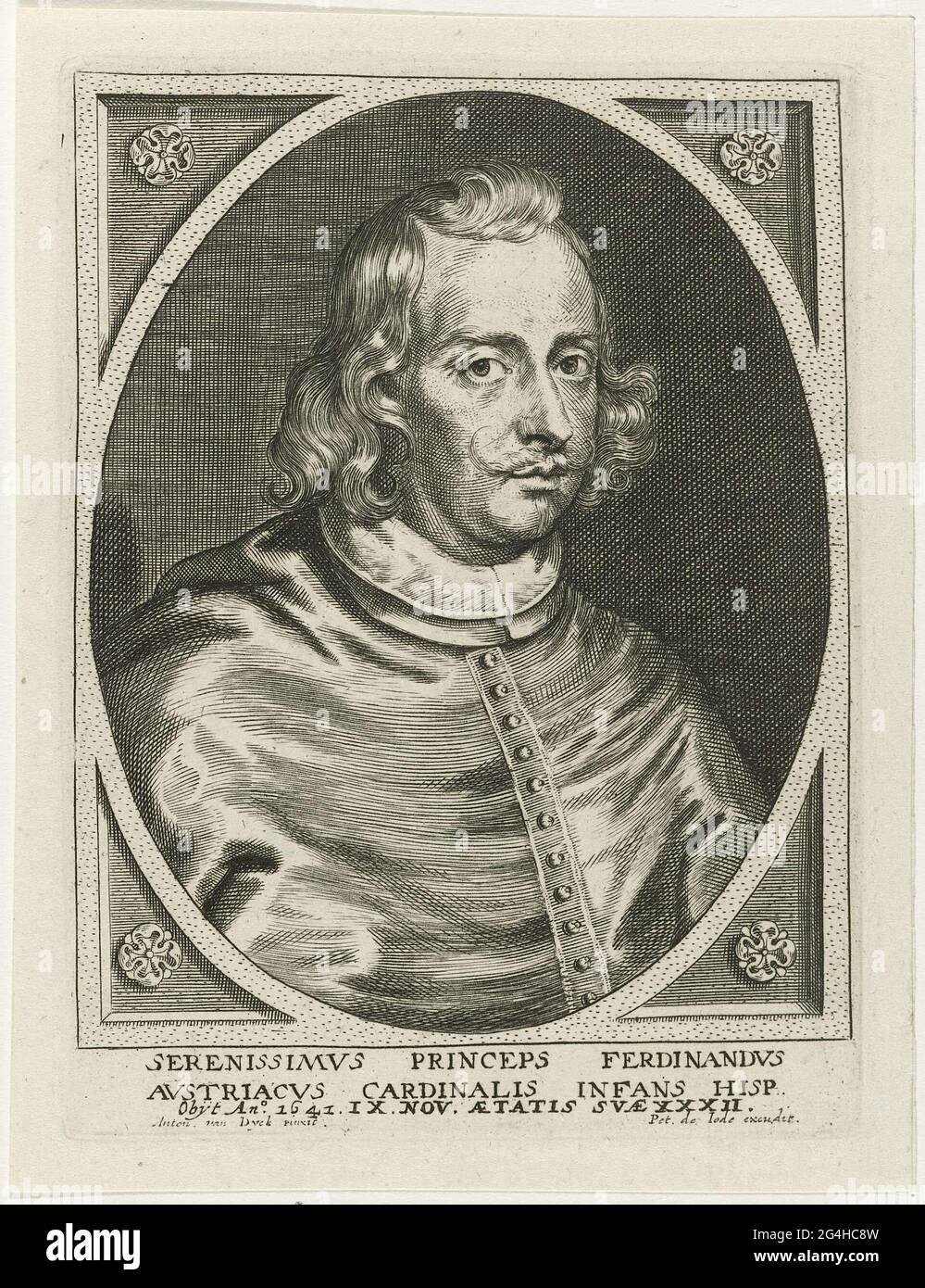 . Bust portrait of Ferdinand of Austria. The portrait is caught in an ...