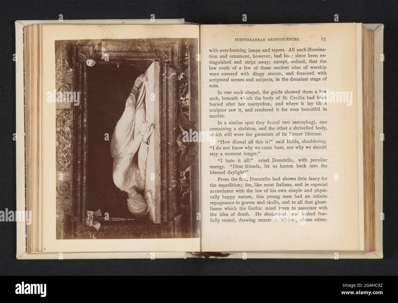 Cecilia grave monument in the Catacombs of Saint Calixtus Stock Photo ...