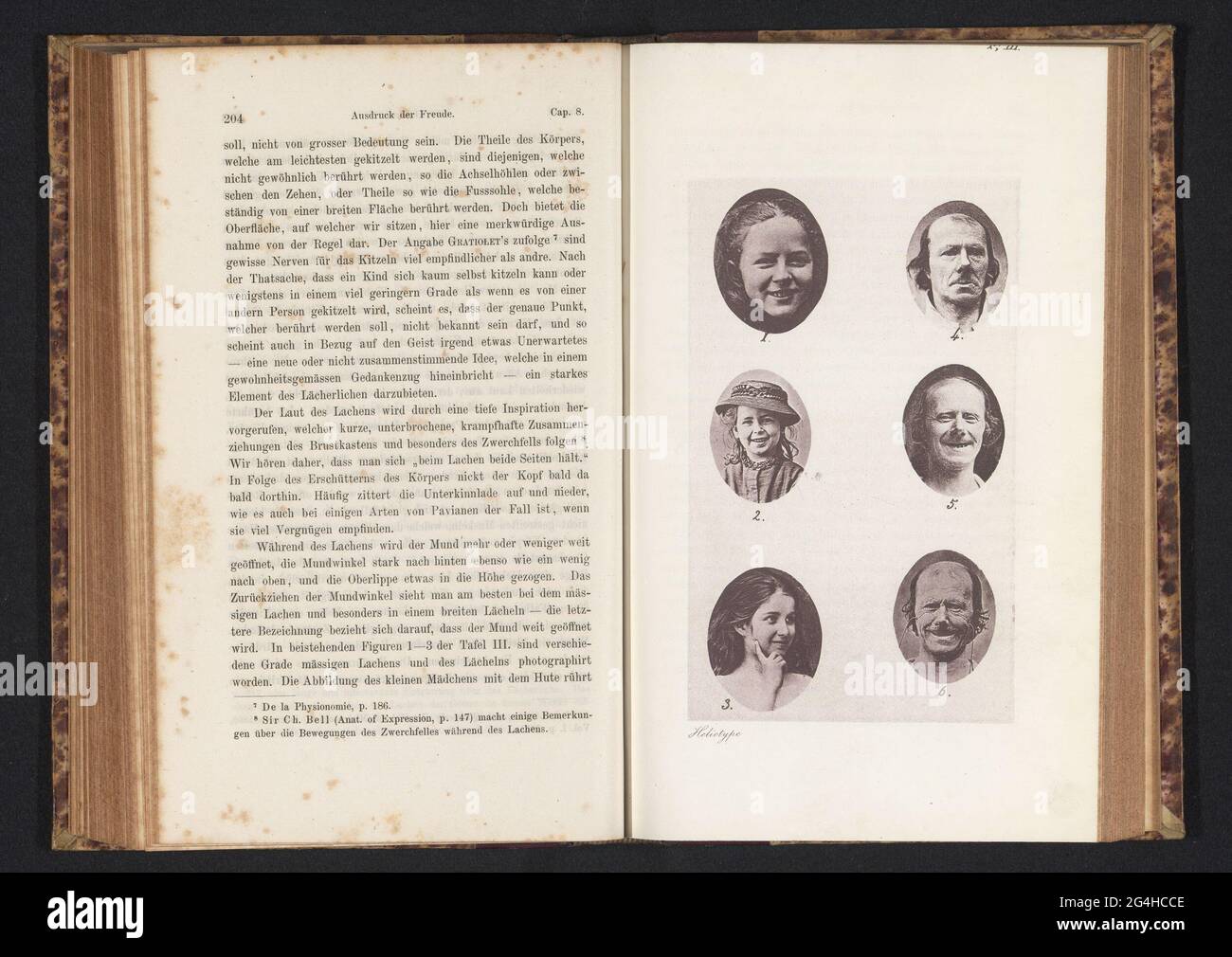 Six portraits of unknown people and children showing joy Stock Photo ...