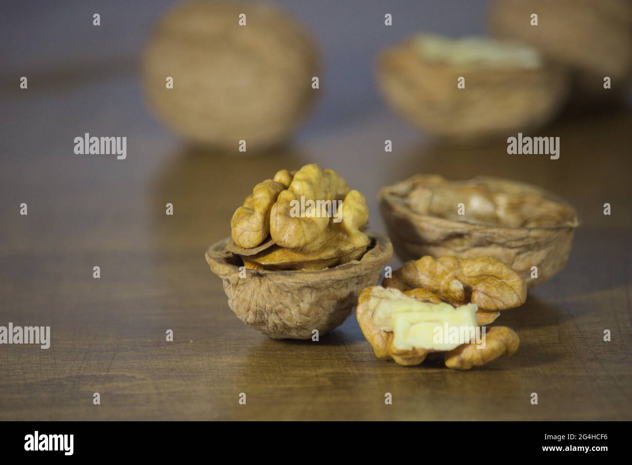 Walnut kernels cracked walnuts hi-res stock photography and images - Alamy