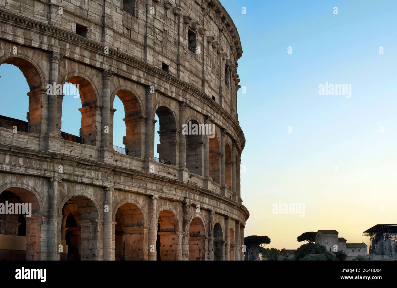 Colosseum in the evening. Rome, Italy, Europe. Rome ancient arena for ...