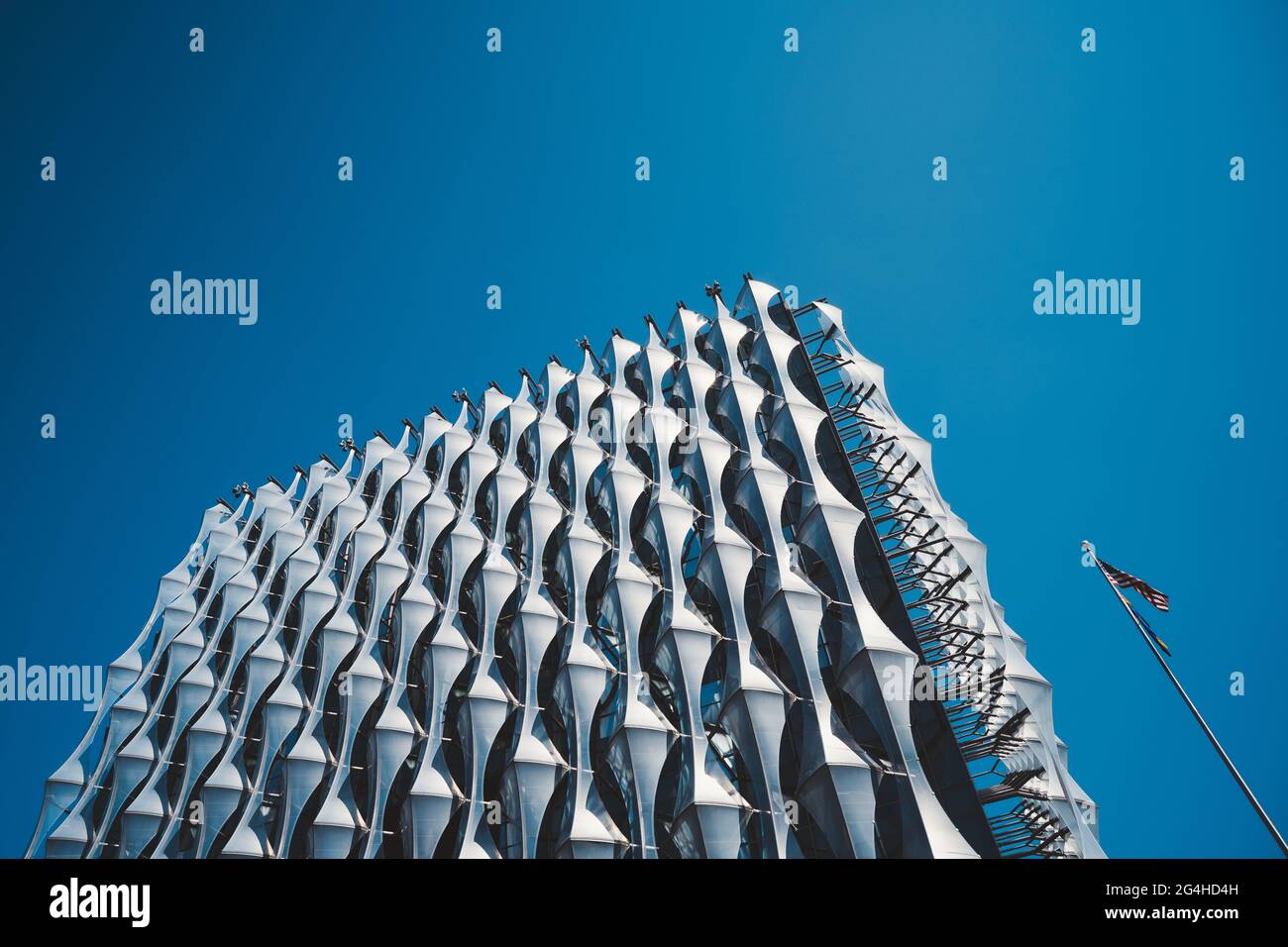 Vauxhall, London | UK - 2021.06.13: Swimmers enjoy warm weather in the ...