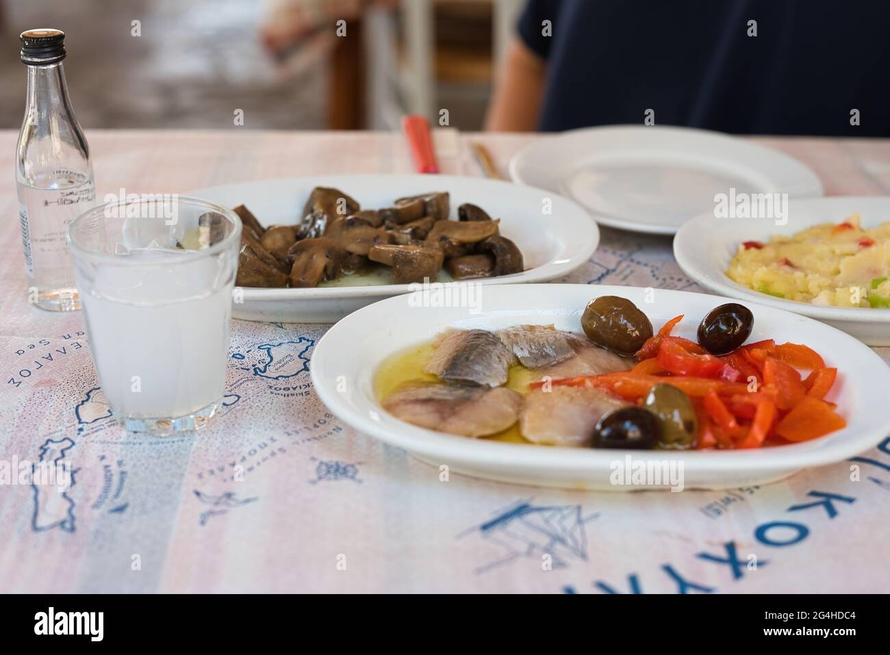 Ouzeri fish tavern , tsipouro restaurant in Volos, Greece. Taverns ...