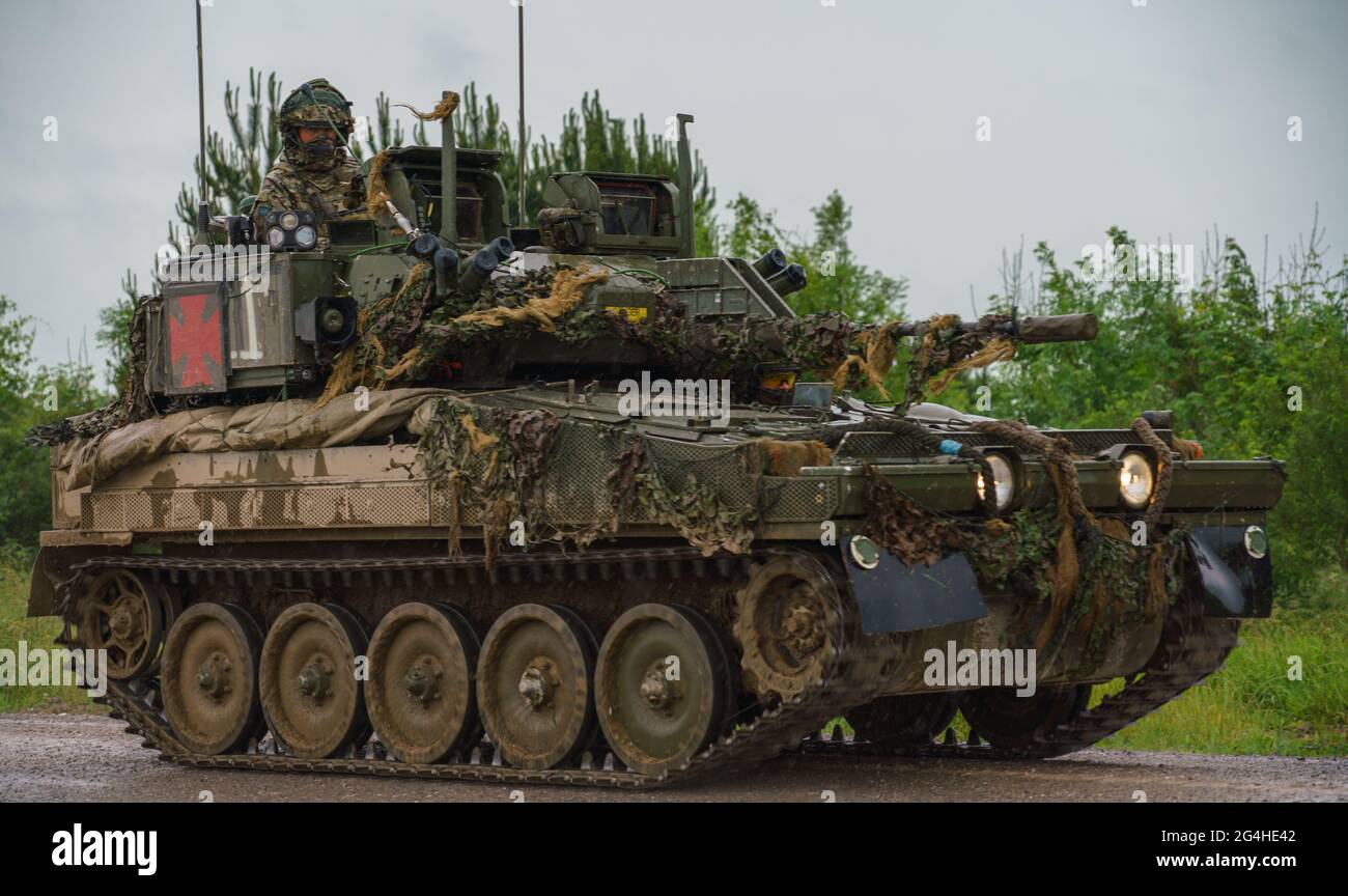 british army armoured tracked military reconnaissance vehicle on ...