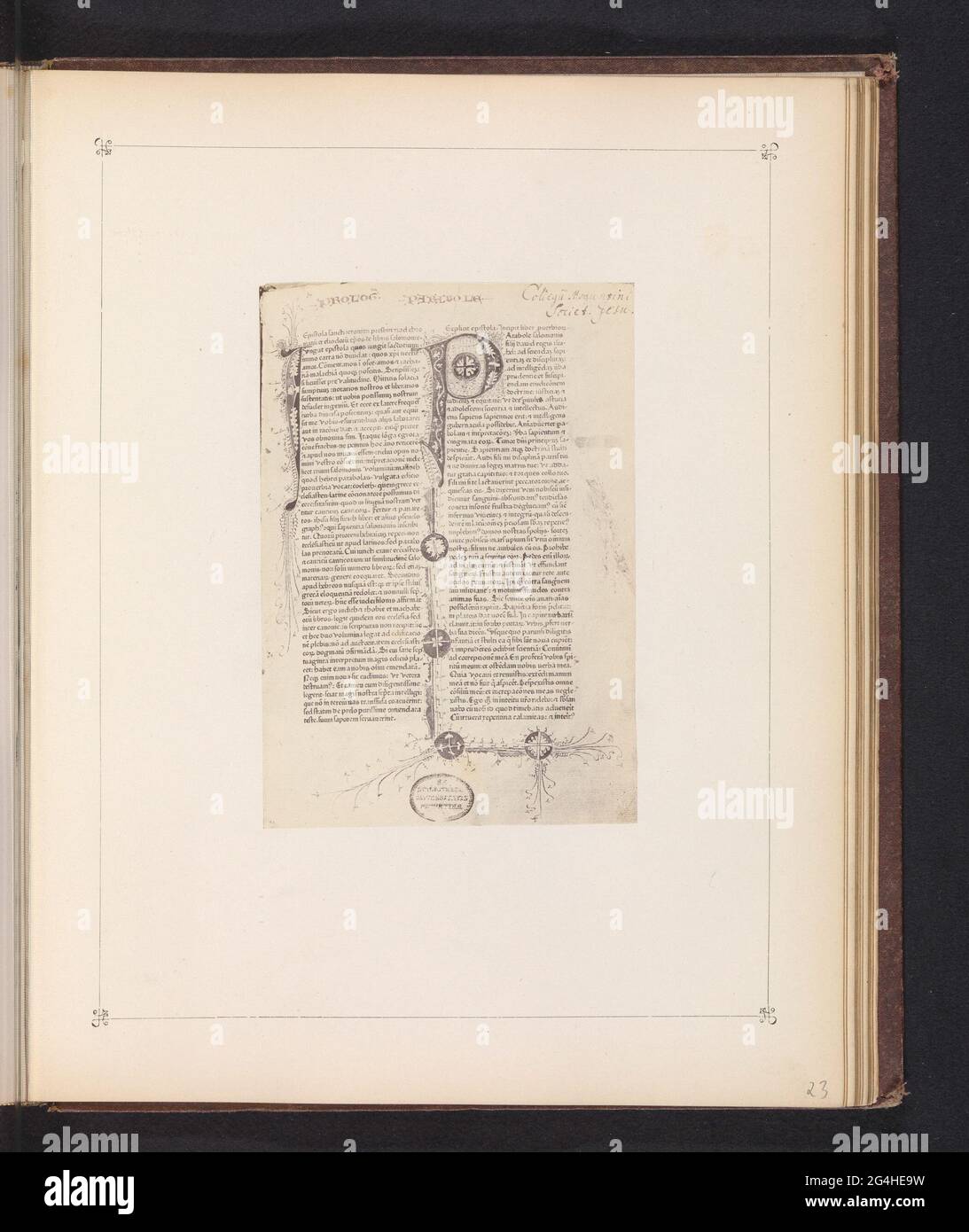 Photo production of the last page of the Mainz Psalter Stock Photo - Alamy