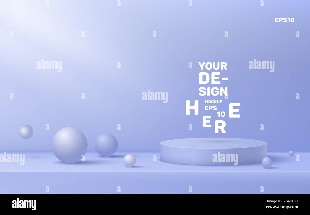 Abstract pastel blue platform, gradient background with beams of ...