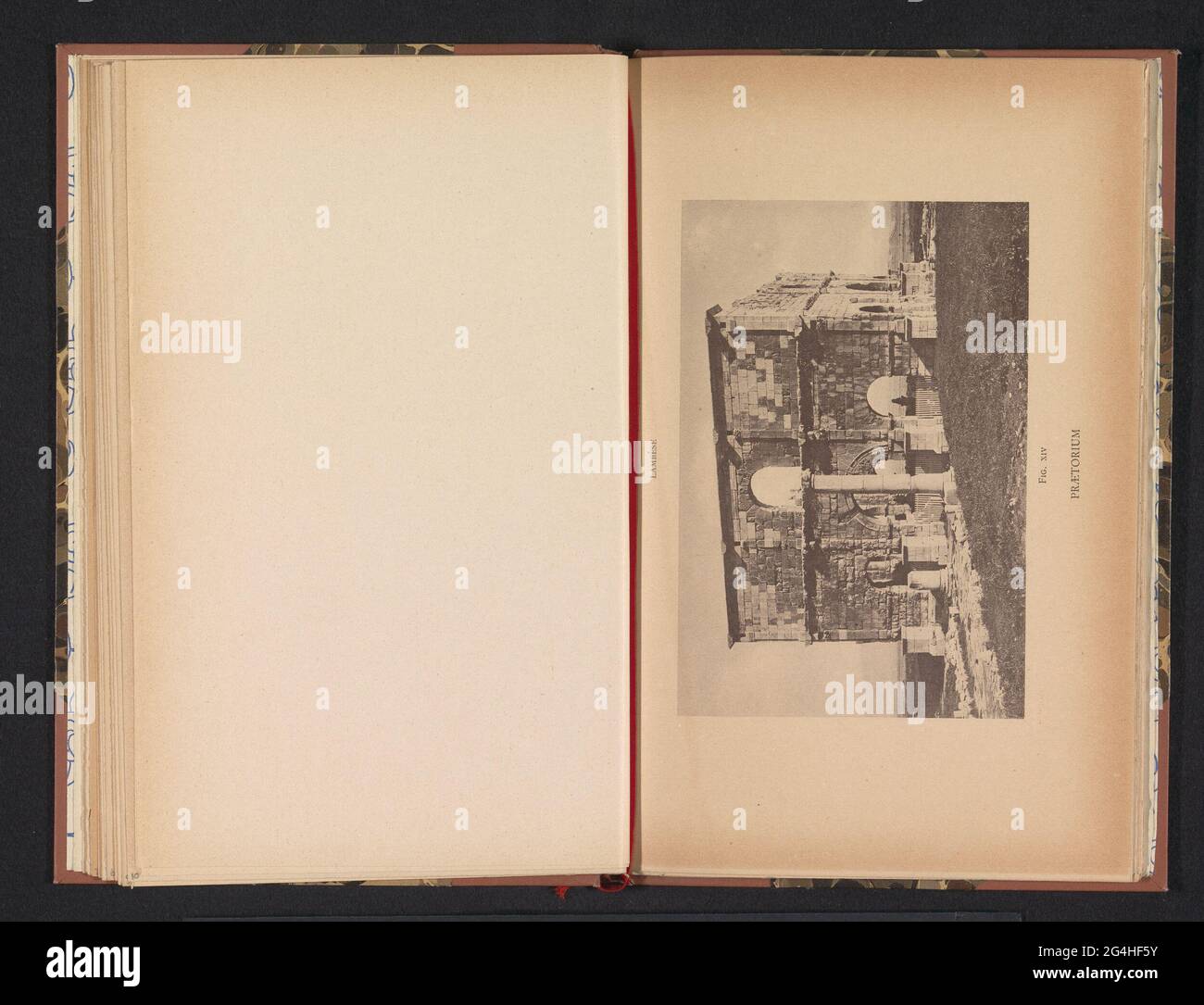 View of the ruins of a Roman gatehouse at Lambaesis in Algeria ...