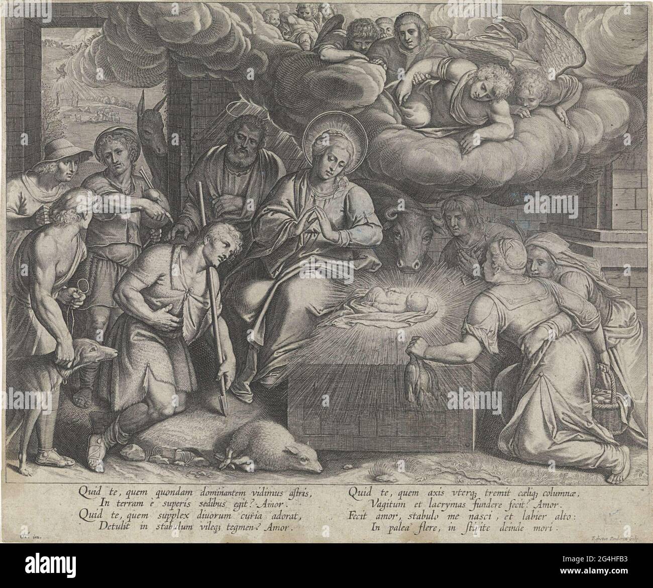 . Maria is next to the Christ child, behind her state of Joseph. The ...