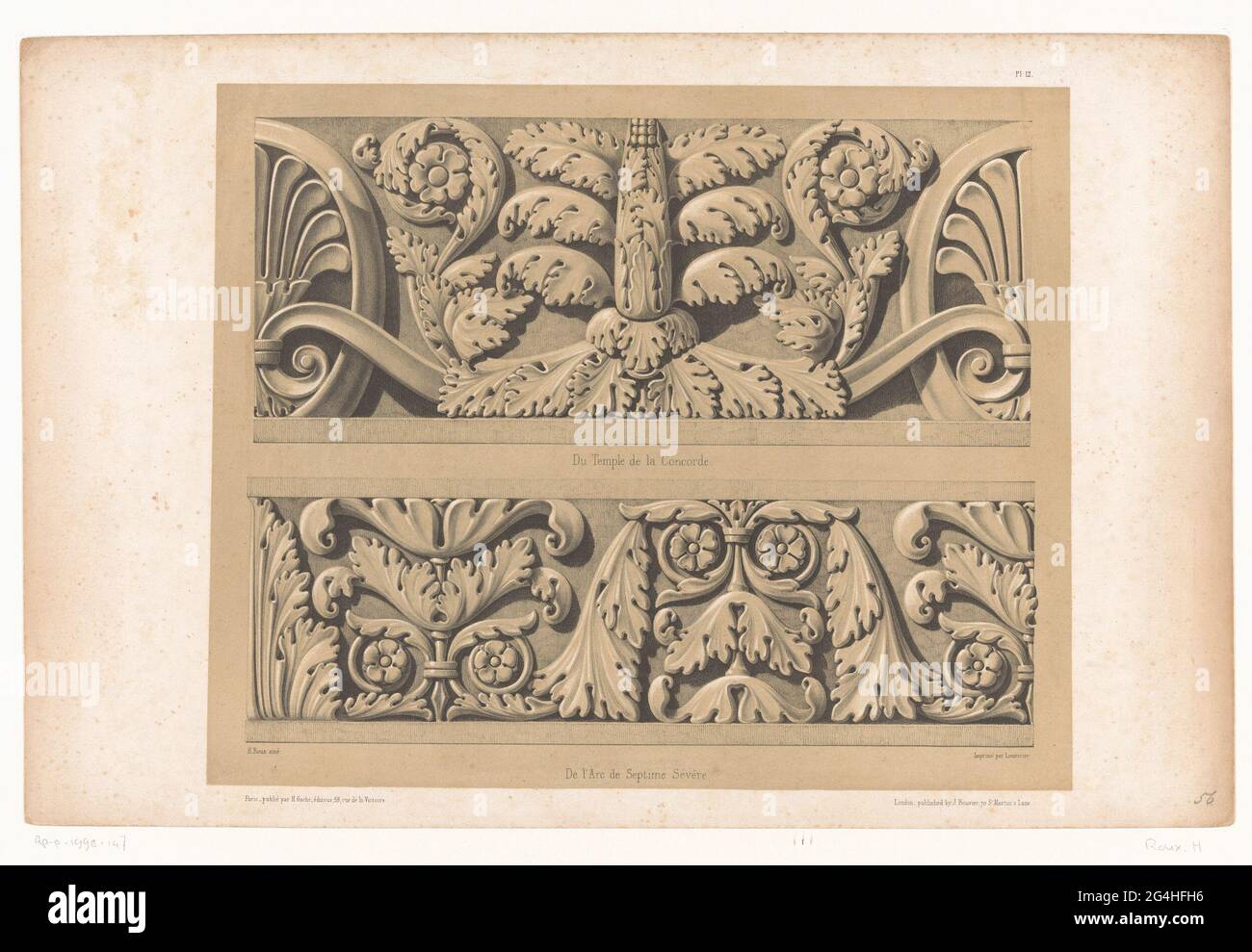 Frisians; Du Temple de la Concorde, the l'Arc de septime sévère. Two ...