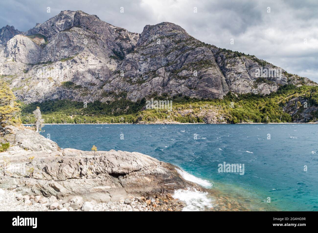 Bahia Lopez bay in Nahuel Huapi lake near Bariloche, Argentina Stock ...