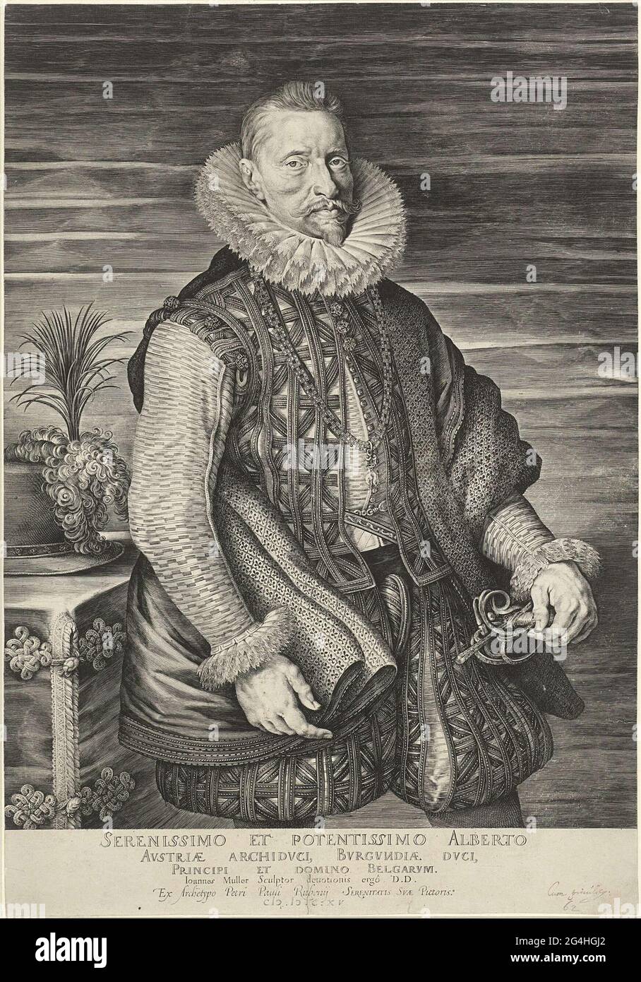 . Portrait of Albrecht, Archduke of Austria and land guardian of the ...