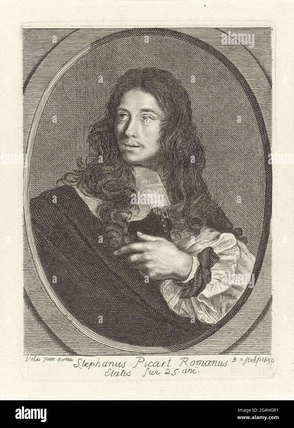 . Portrait of Etienne (Stephanus) Picart, also called 'De Romein', at ...