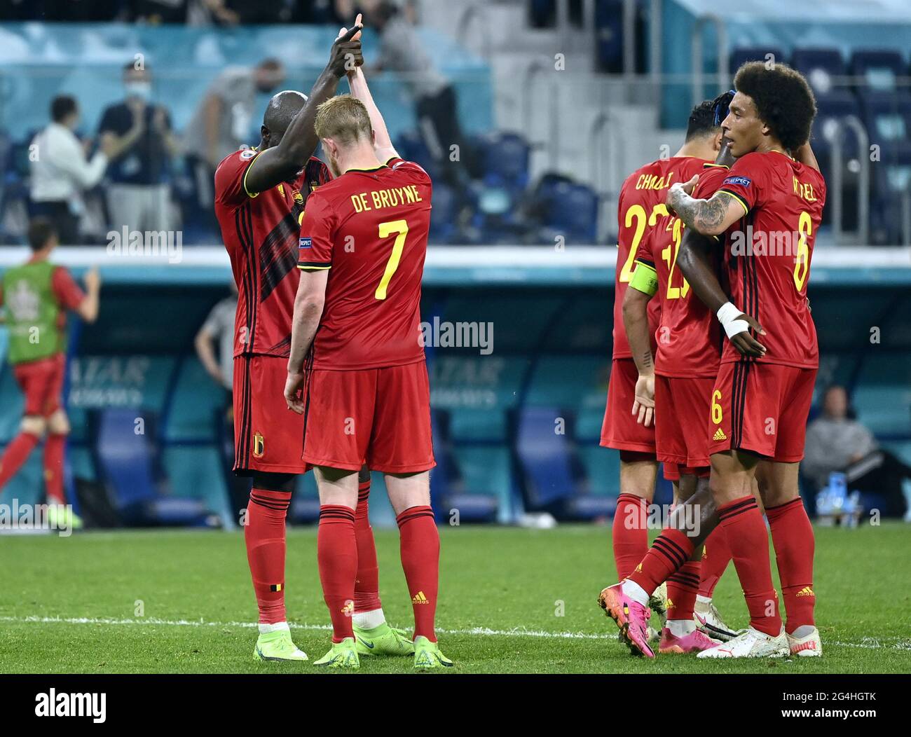 Belgium's Romelu Lukaku and Belgium's Kevin De Bruyne celebrate after ...