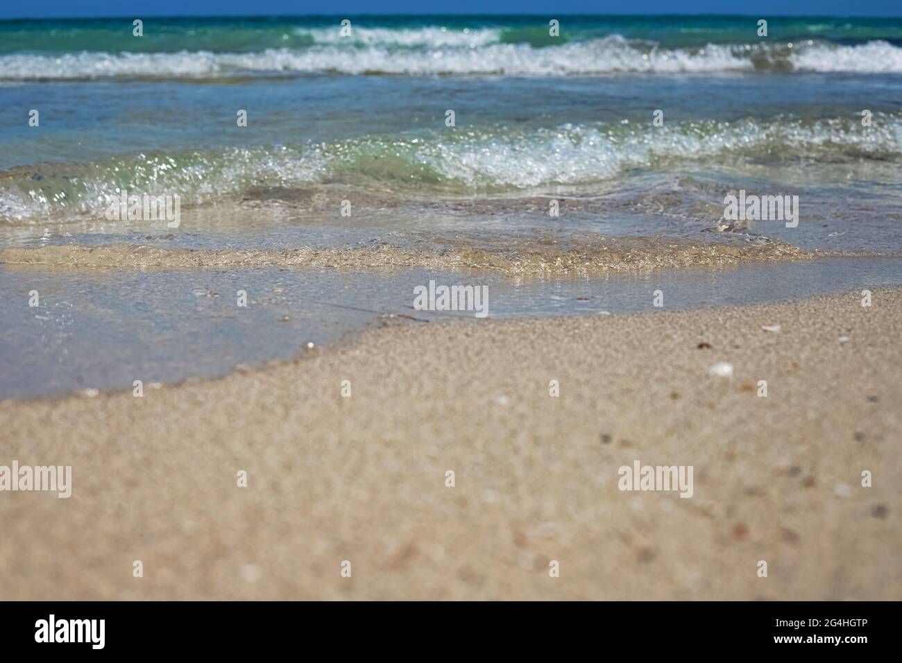 Wonderful view of the lagoon, seashore, white sand beach and blue sea ...