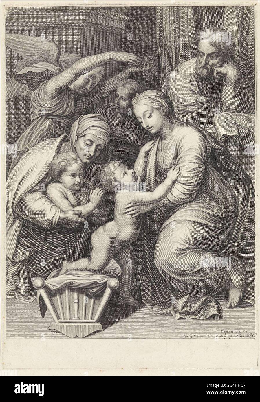 . Maria takes the Christ child that steps out of a cradle in her arms ...
