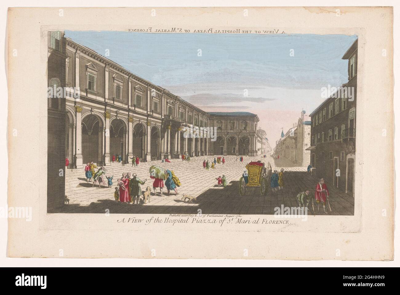Gezicht Op Het Hospital of Santa Maria Nuova Te Florence; A view of the ...