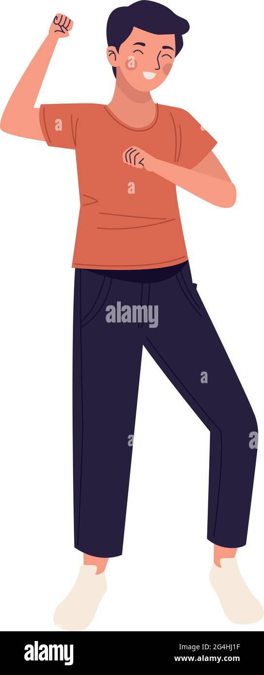 happy man dancing Stock Vector Image & Art - Alamy