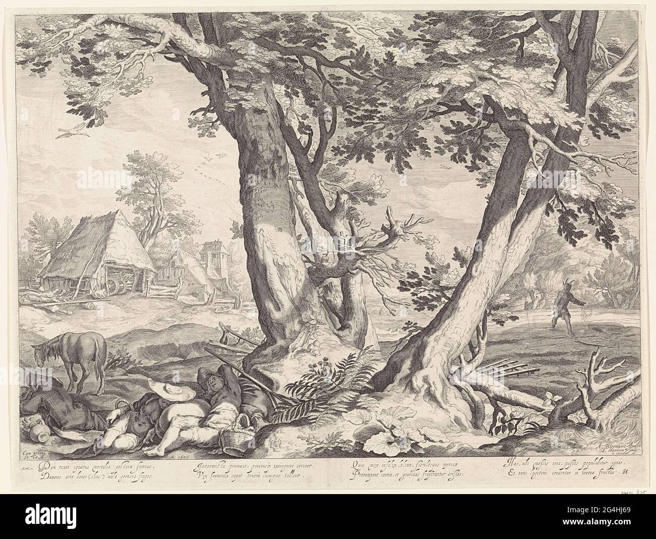 . Boomy landscape with the parable of the sower (Matt. 13). On the ...