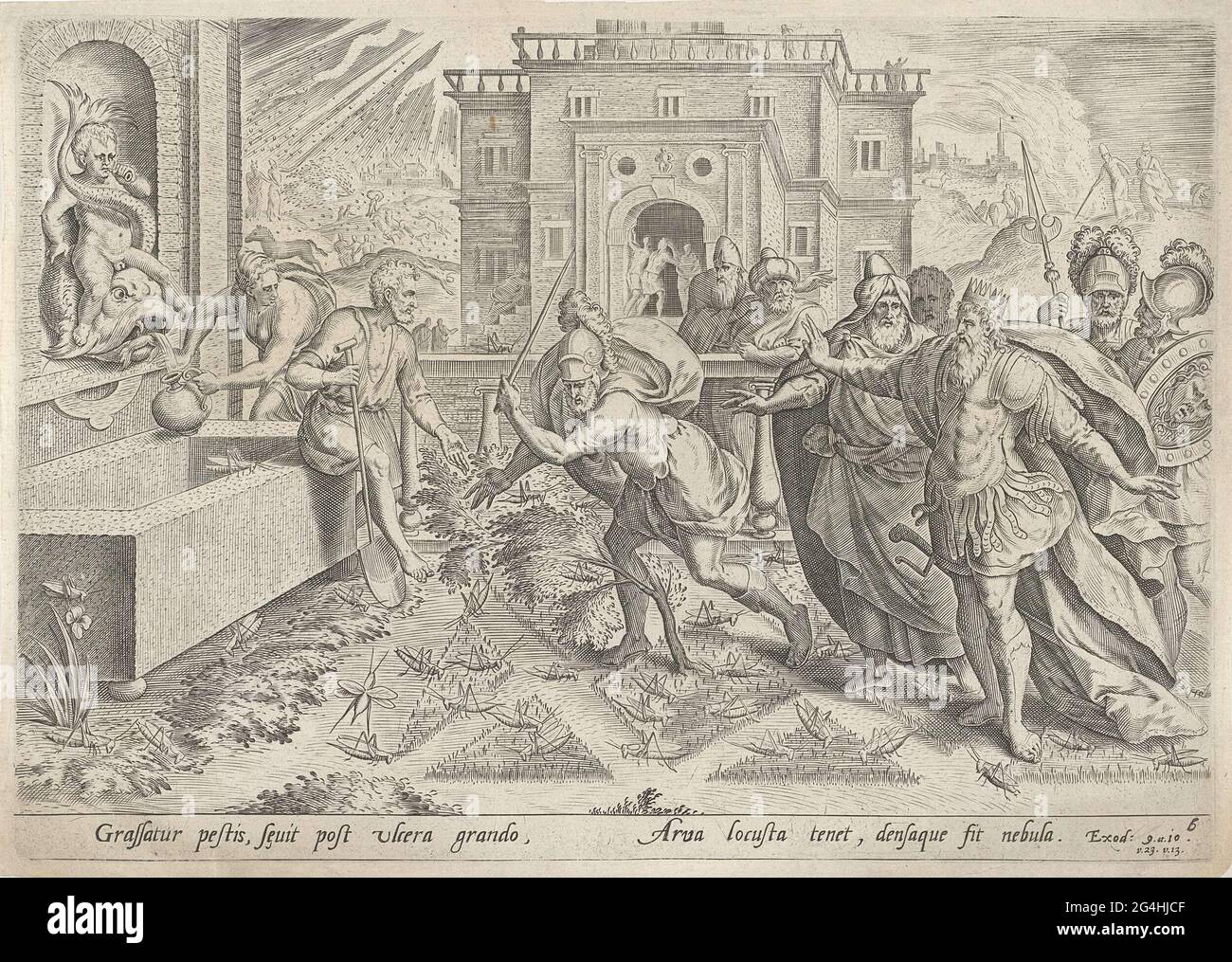 The seventh plague so there was hail hi-res stock photography and ...
